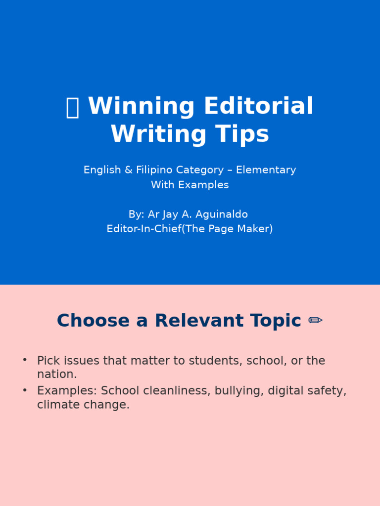 Winning Editorial Writing Tips | PDF
