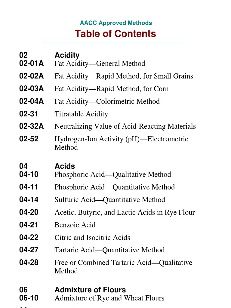 AACC Approved Methods Guide | PDF | Flour | Pasta