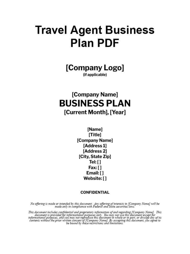 Travel Agent Business Plan PDF | PDF | Social Media Marketing | Business