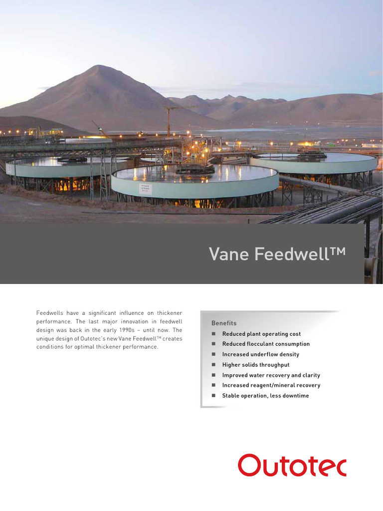 Vane Feedwell™: Optimizing Thickener Performance | PDF | Computational ...