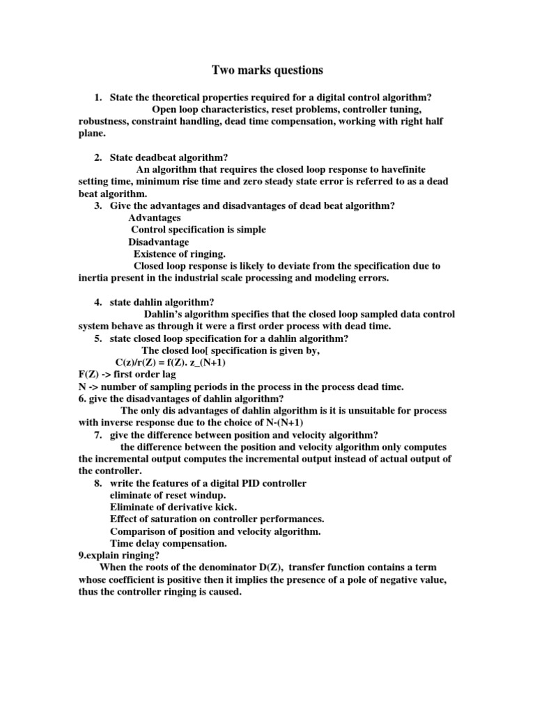 2 Marks | PDF | Programmable Logic Controller | Artificial Intelligence