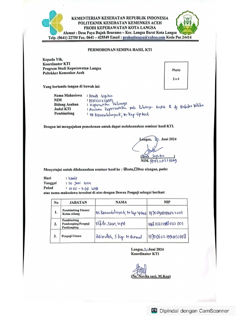 Berita Acara KTI Dandi Saputra | PDF