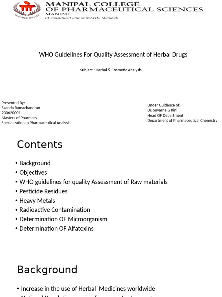 Who Guidelines Fo Quality Assessment | PDF | Radioactive Contamination ...