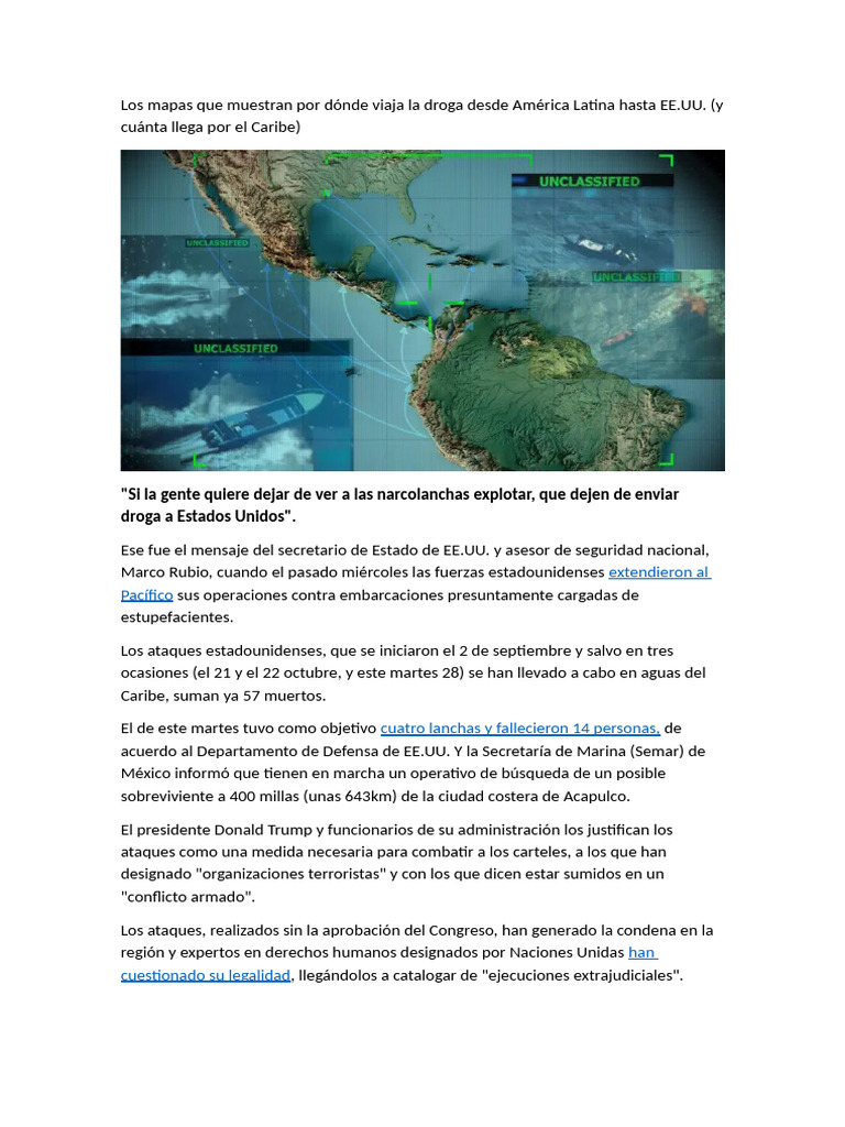 Los Mapas Que Muestran Por Dónde Viaja La Droga | PDF