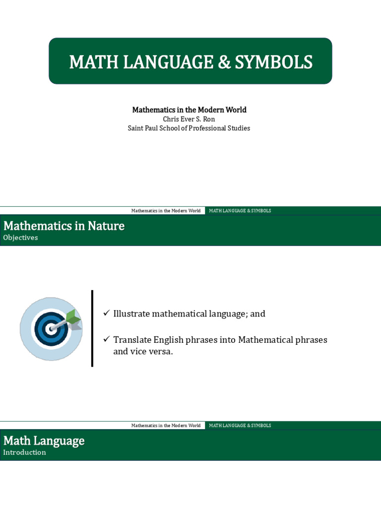 Understanding Math Language & Symbols | PDF | Variable (Mathematics ...