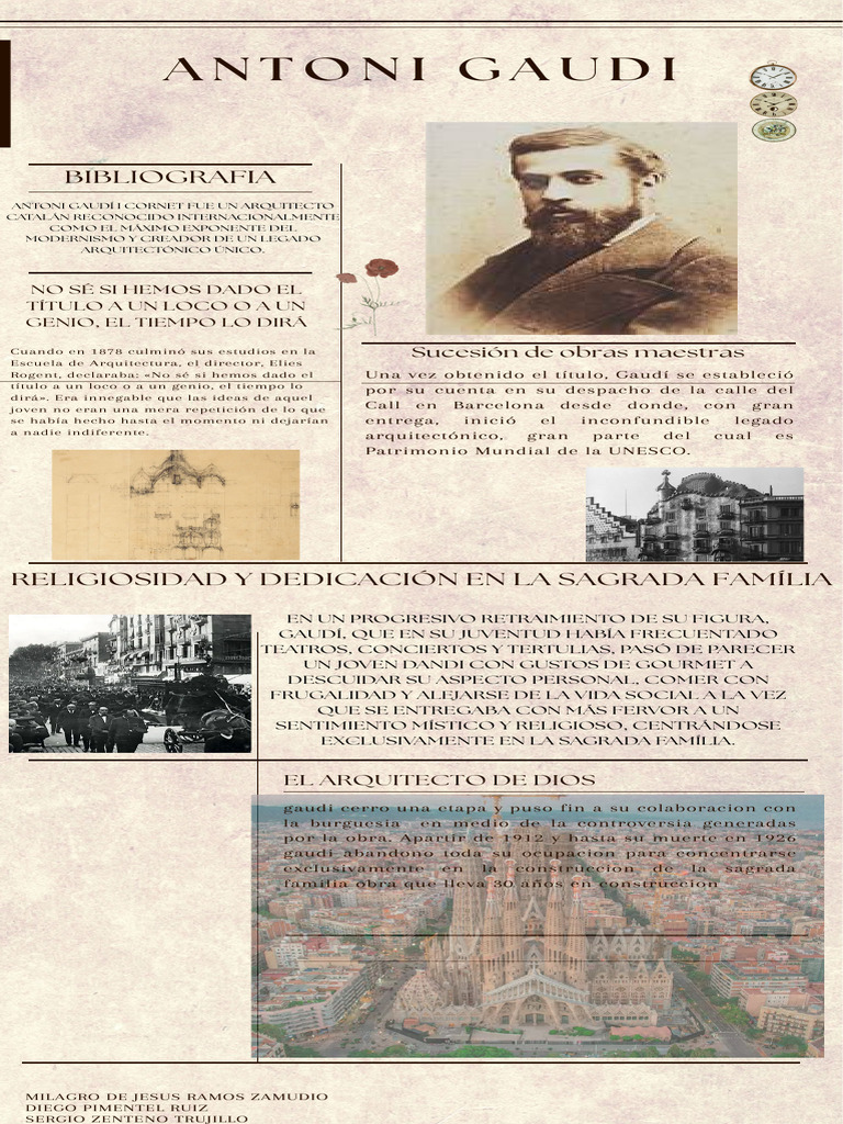 Equipo7 - Infografia ANTONI GAUDI | PDF
