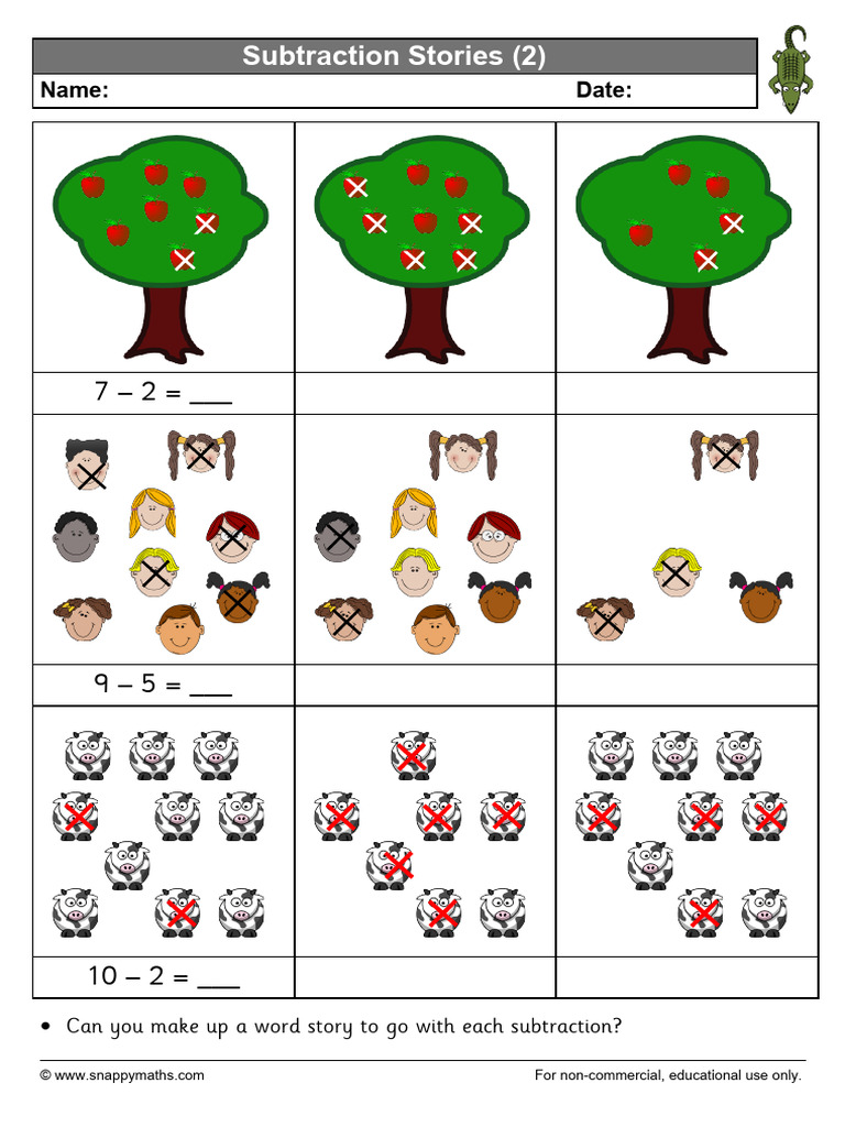 Creative Subtraction Word Problems | PDF