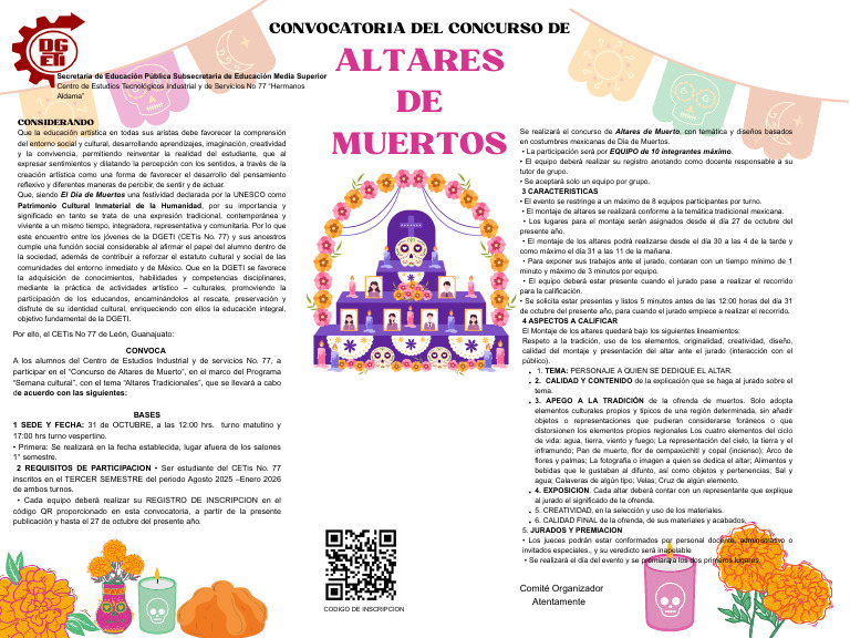Concurso de Altares de Muertos 2023 | PDF