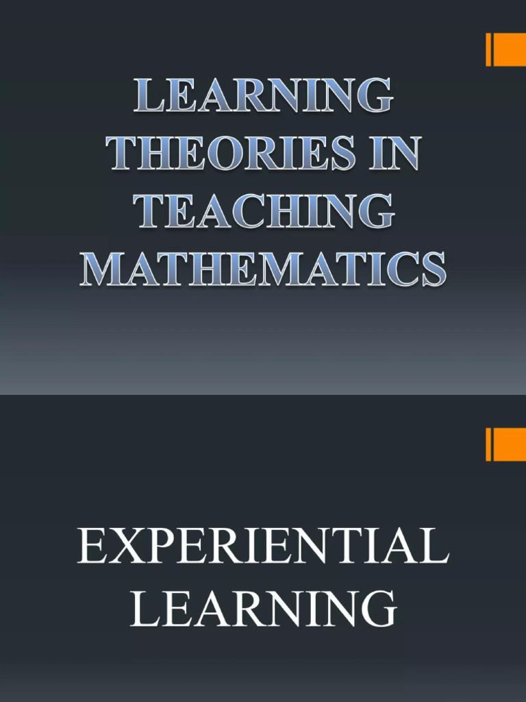 Learning Theories in Teaching Mathematics | PDF