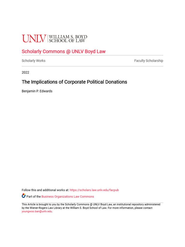 Corporate Political Donations Analysis | PDF | Political Action Committee