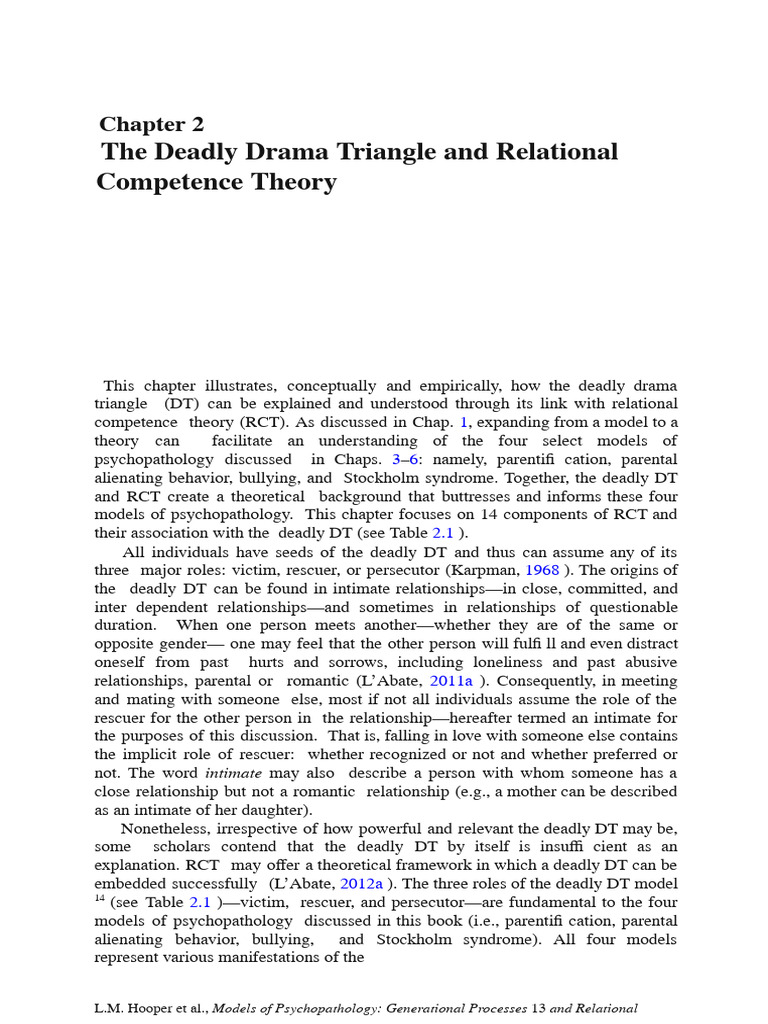 The Deadly Drama Triangle and Relational | PDF | Sibling | Diagnostic ...