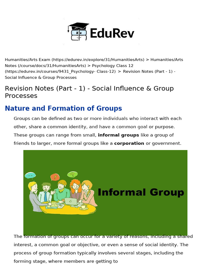 Social Influence & Group Processes Guide | PDF | Prejudices | Identity ...