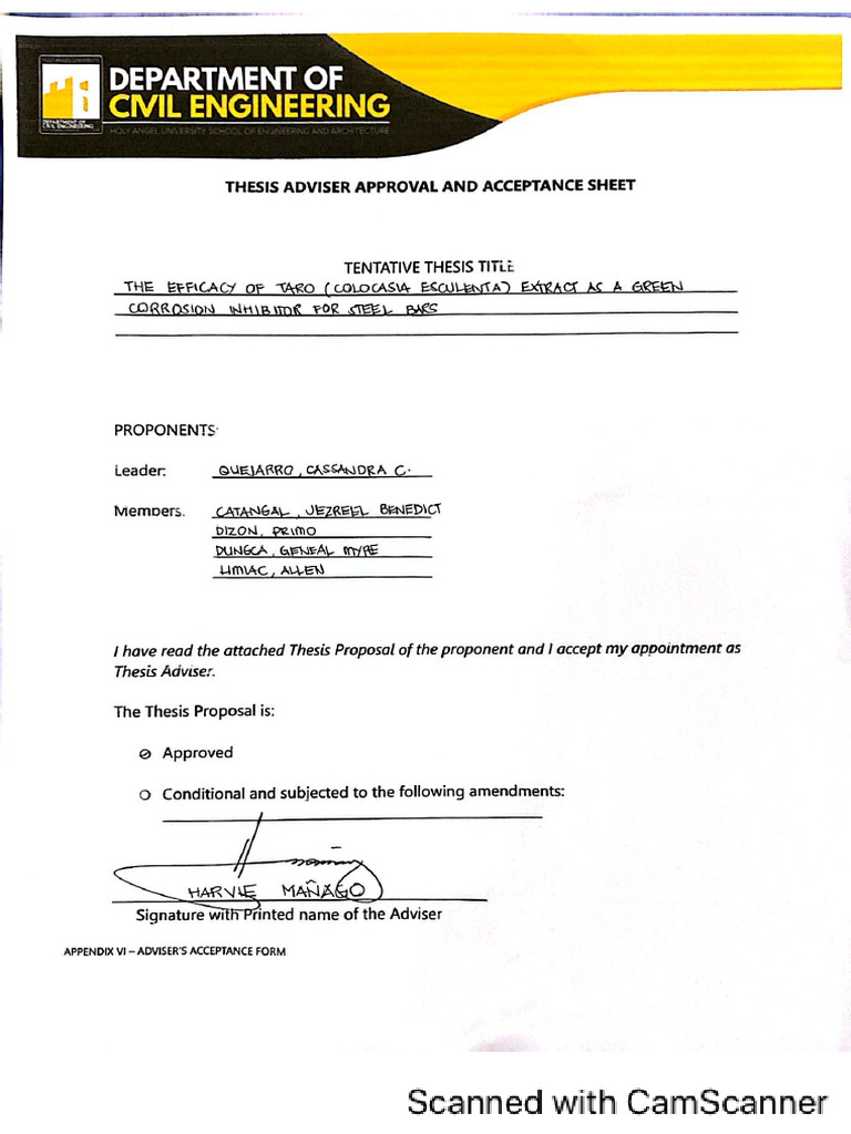 Thesis - Adviser Approval Sheet | PDF