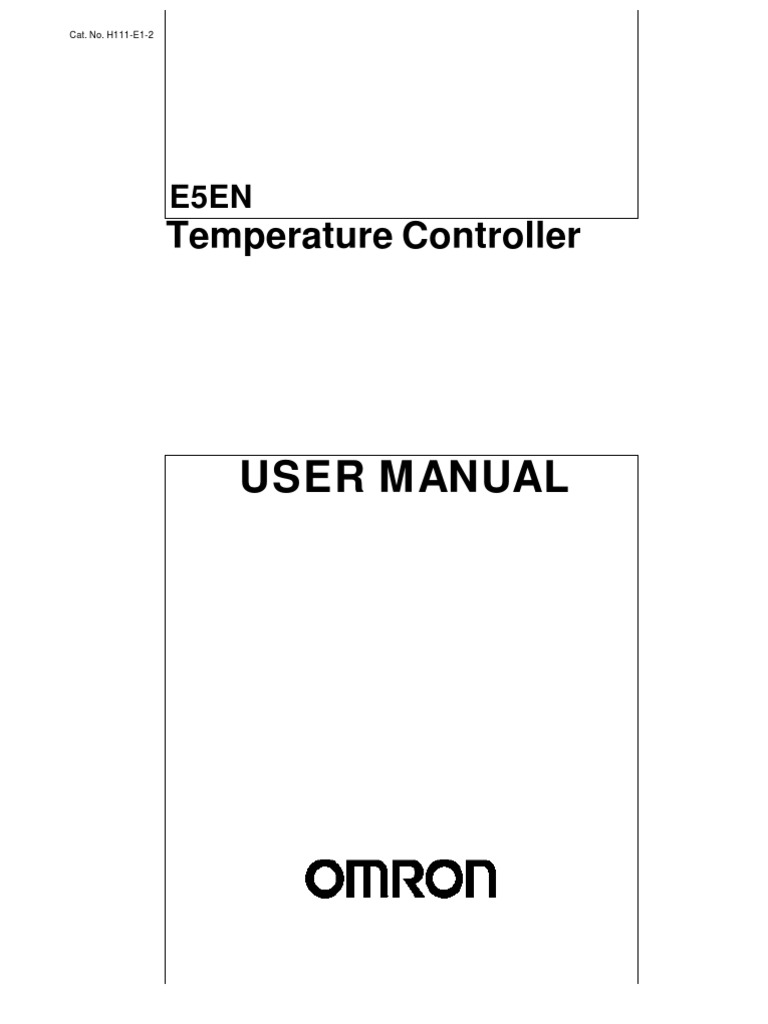 Omron E5EN Manual | PDF | Parameter (Computer Programming) | Power Supply