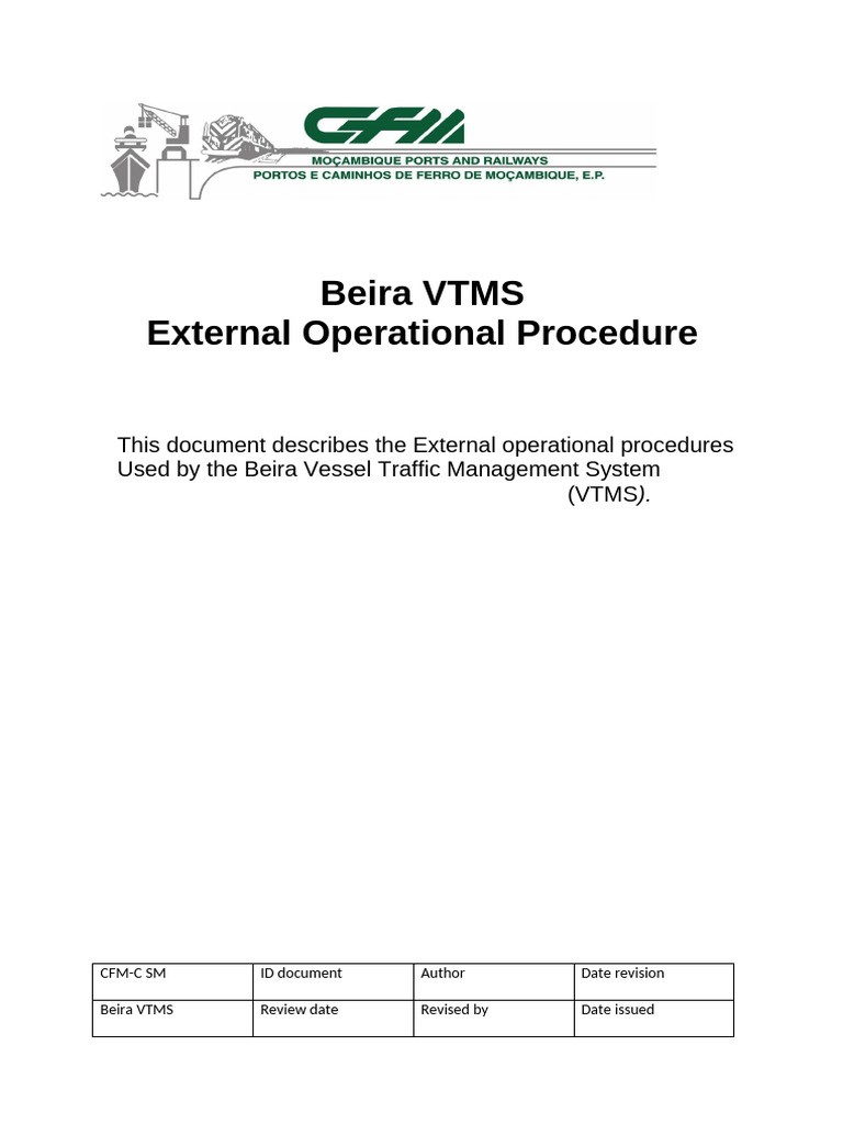 Beira External Vtms Procedure - Edited - Copy - Cleaned | PDF | Navigation
