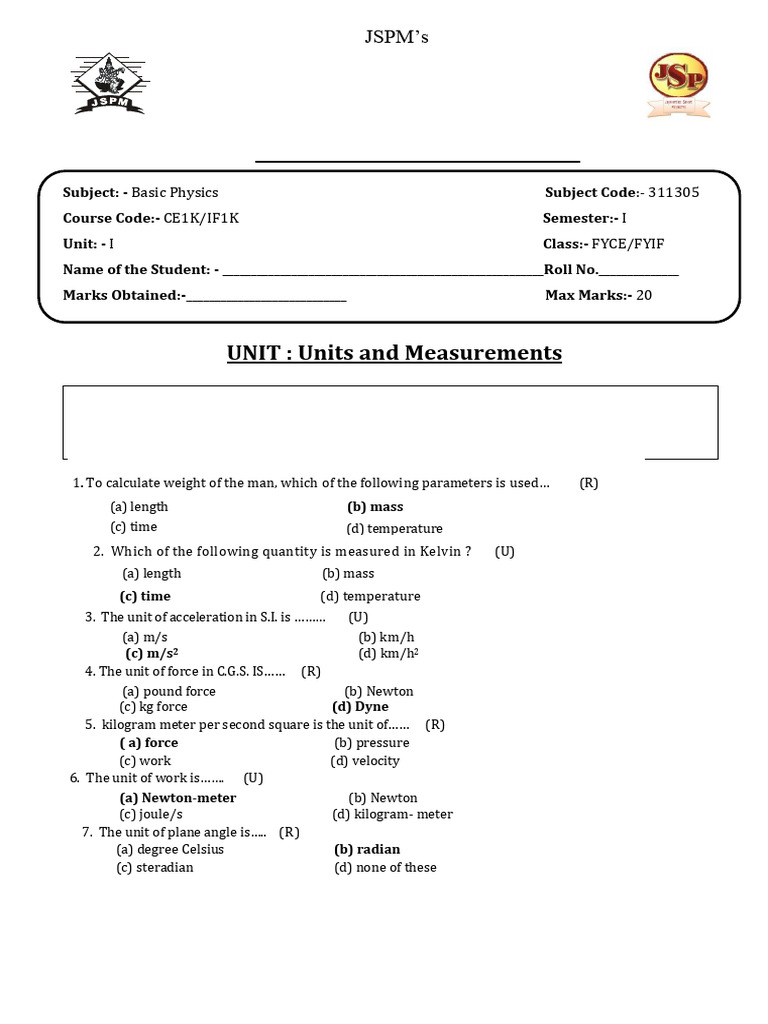 Civil Engineering Measurement MCQs | PDF | Significant Figures ...
