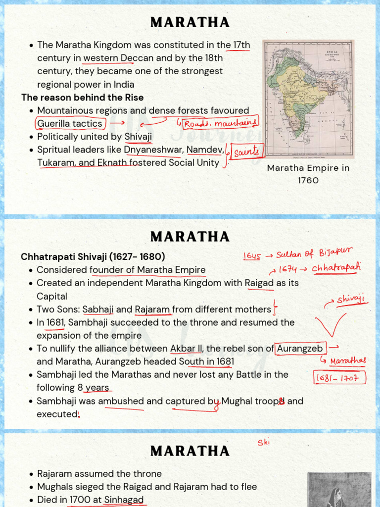 Rise and Fall of the Maratha Empire | PDF