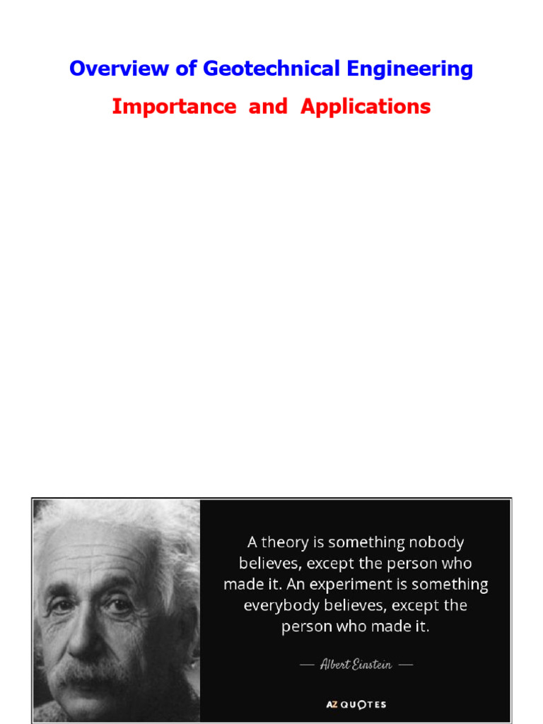 1 - Overview of Geotechnical Engineering - Importance and Applications | PDF | Mechanics ...