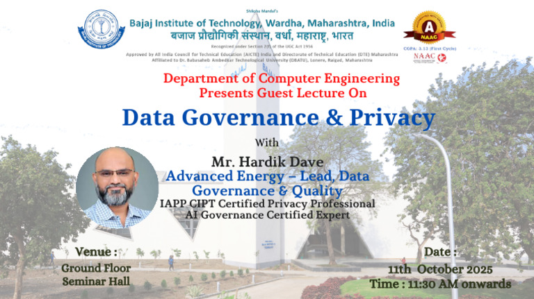 GUEST LECTURE On Data Governance & Privacy | PDF