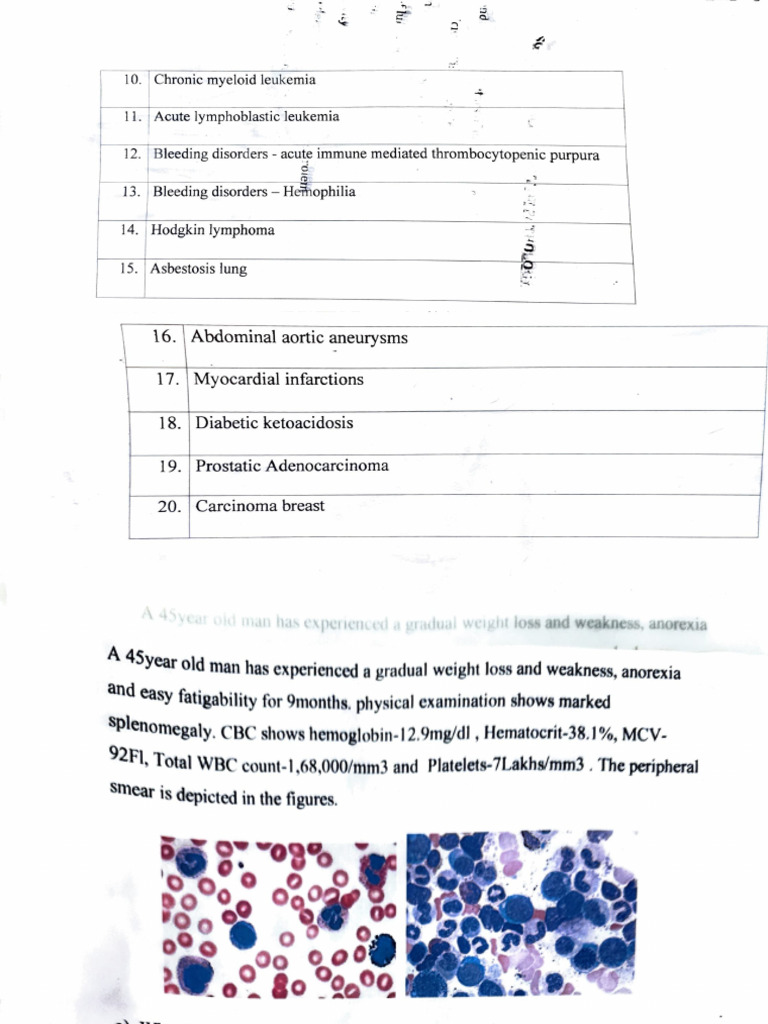 Hematological and Oncological Disorders Analysis | PDF | Leukemia ...