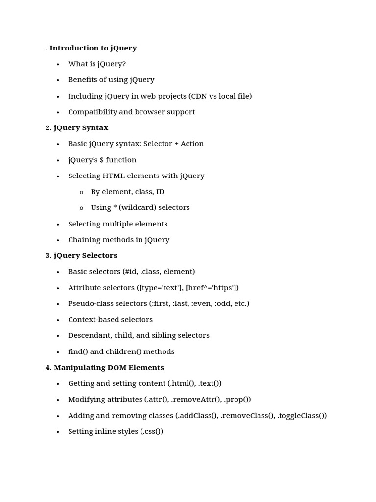 Comprehensive jQuery Guide for Developers | PDF | J Query | Ajax ...