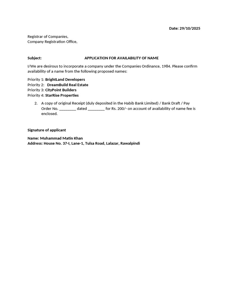 FAQs Name Reservation 1 | PDF