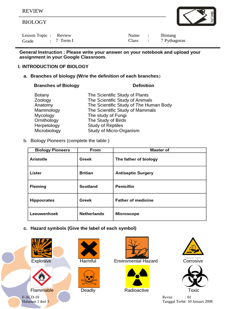 7th Grade Biology Review Guide | PDF | Scientific Method | Experiment