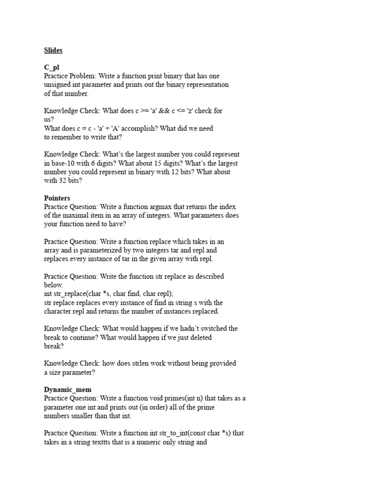 Midterm 2 Slides Lab Assignments Practice Sheet PDF | PDF | Computer Programming | Software ...