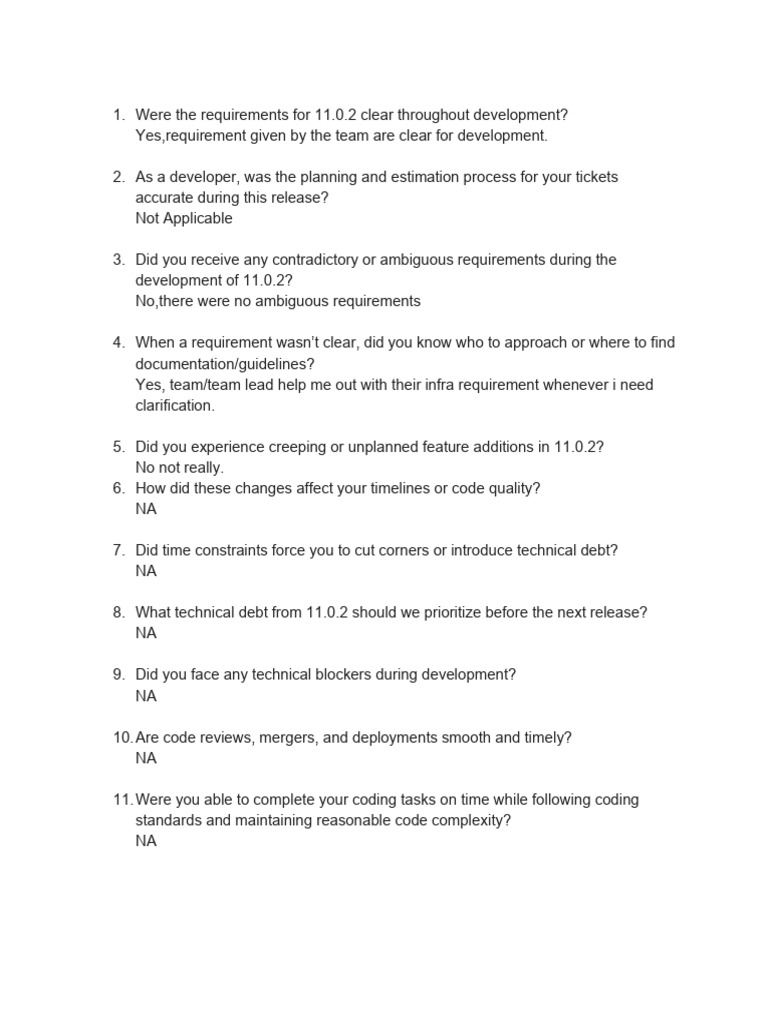 Retrospective Feedback | PDF