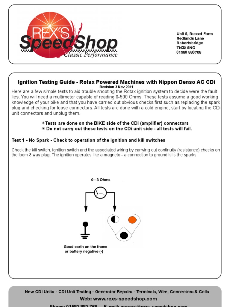 Rotax Ignition Testing | PDF | Ignition System | Electrical Connector