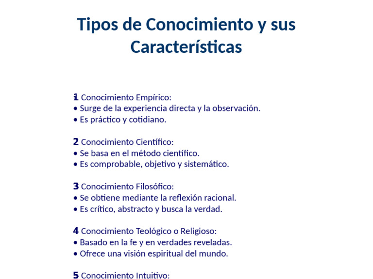 Mapa Conceptual Tipos de Conocimiento | PDF