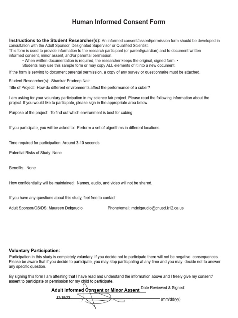 4 Sample Informed Consent | PDF | Informed Consent