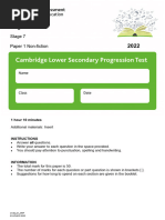 Stage 7 Cambridge English Progression Test | PDF