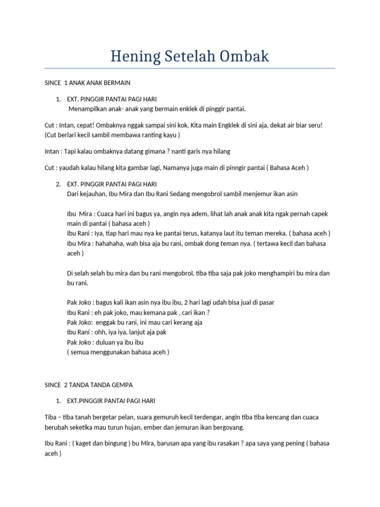 Hening Setelah Ombak | PDF