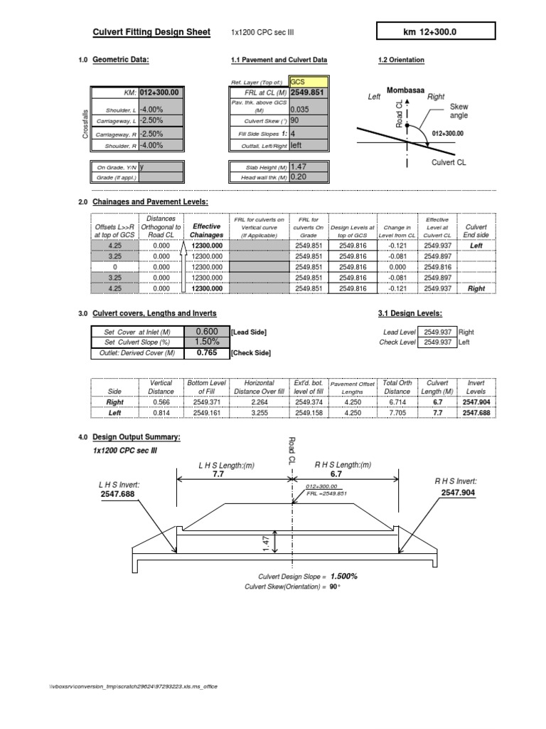 Culvert Design for Engineers | PDF | Slope | Space