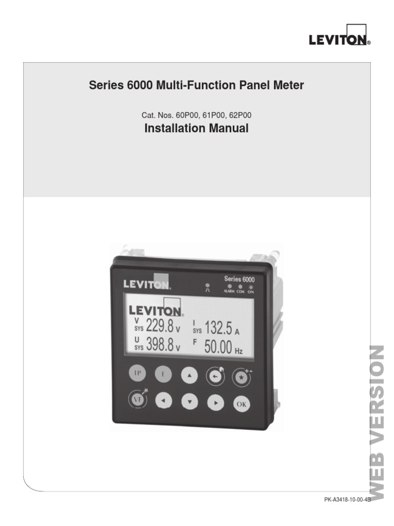 Series 6000 Multi-Function Meter Guide | PDF | Ac Power | Alternating ...