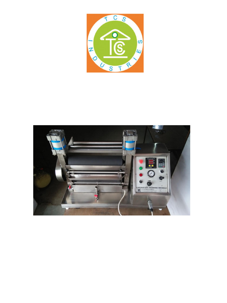 TCS Laboratory Padding Mangle Machine | PDF