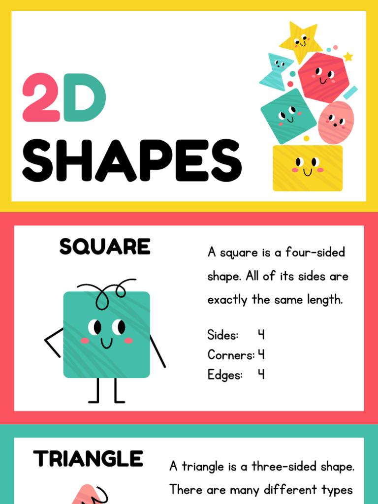 2D Shapes Mathematics Educational Presentation in Colorful ...