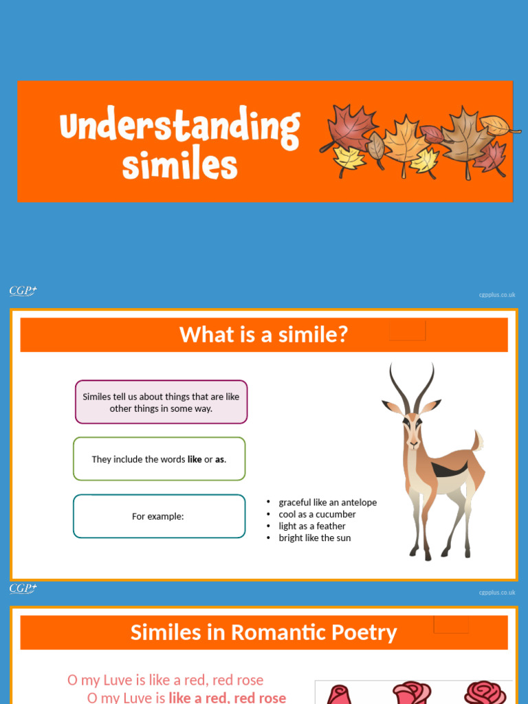 Understanding Similes (Years 5-6) | PDF