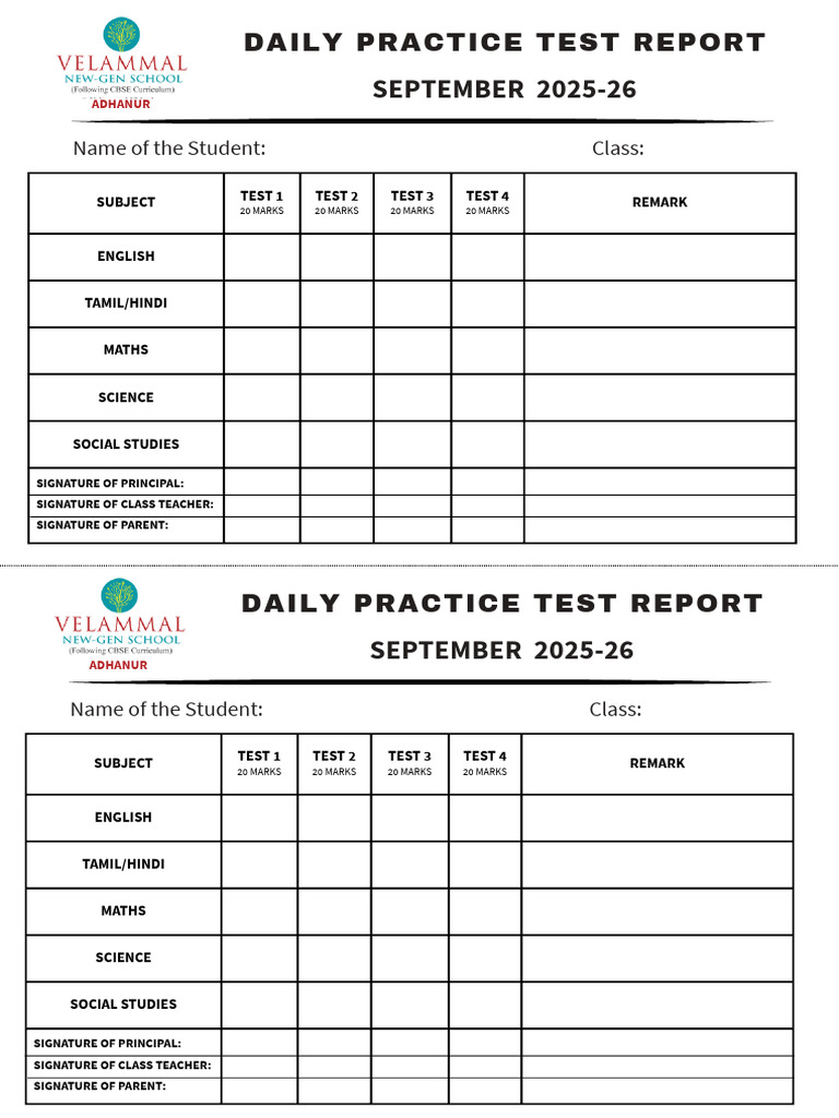 Daily Practice Test Report | PDF