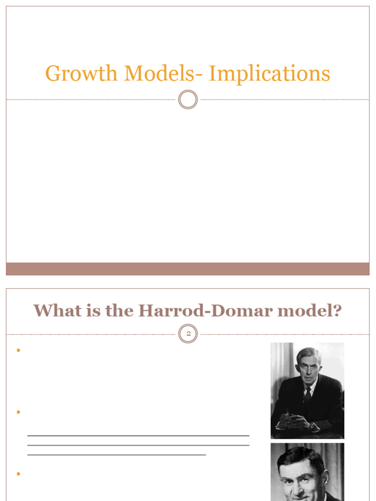 Growth Models: Harrod-Domar & Solow Insights | PDF | Economic Growth ...