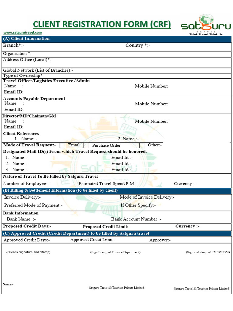 Client Registration Form. | PDF