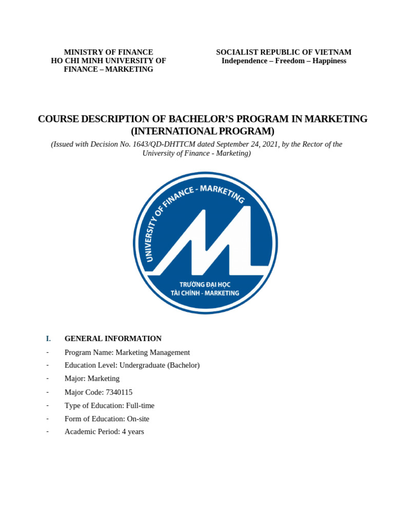UFM Module Handbook | PDF | Strategic Management | Marketing