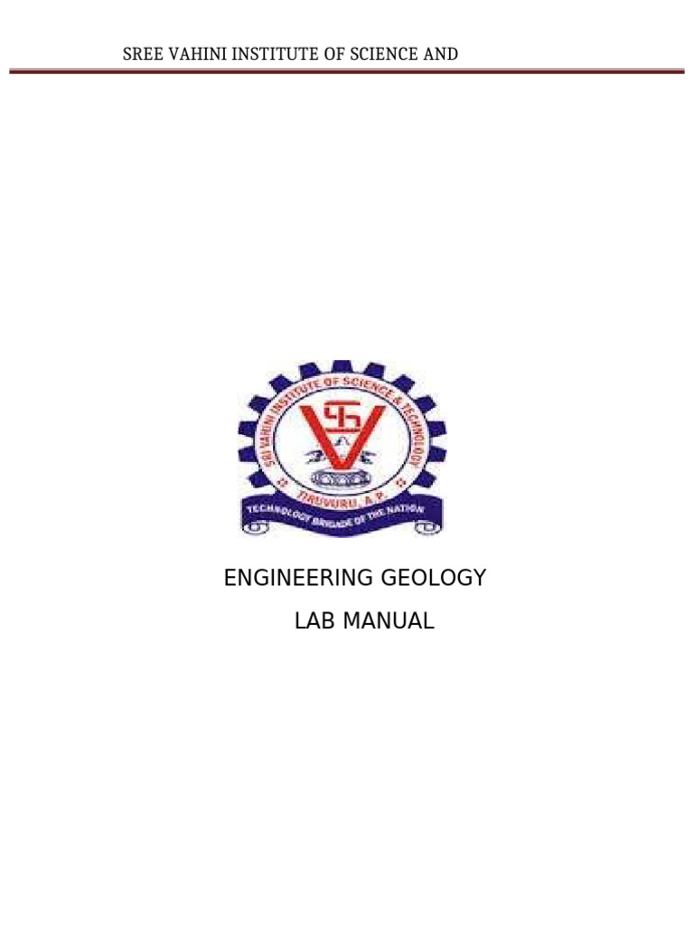 Engineering-Geology Lab Manual | PDF | Clastic Rock | Sandstone