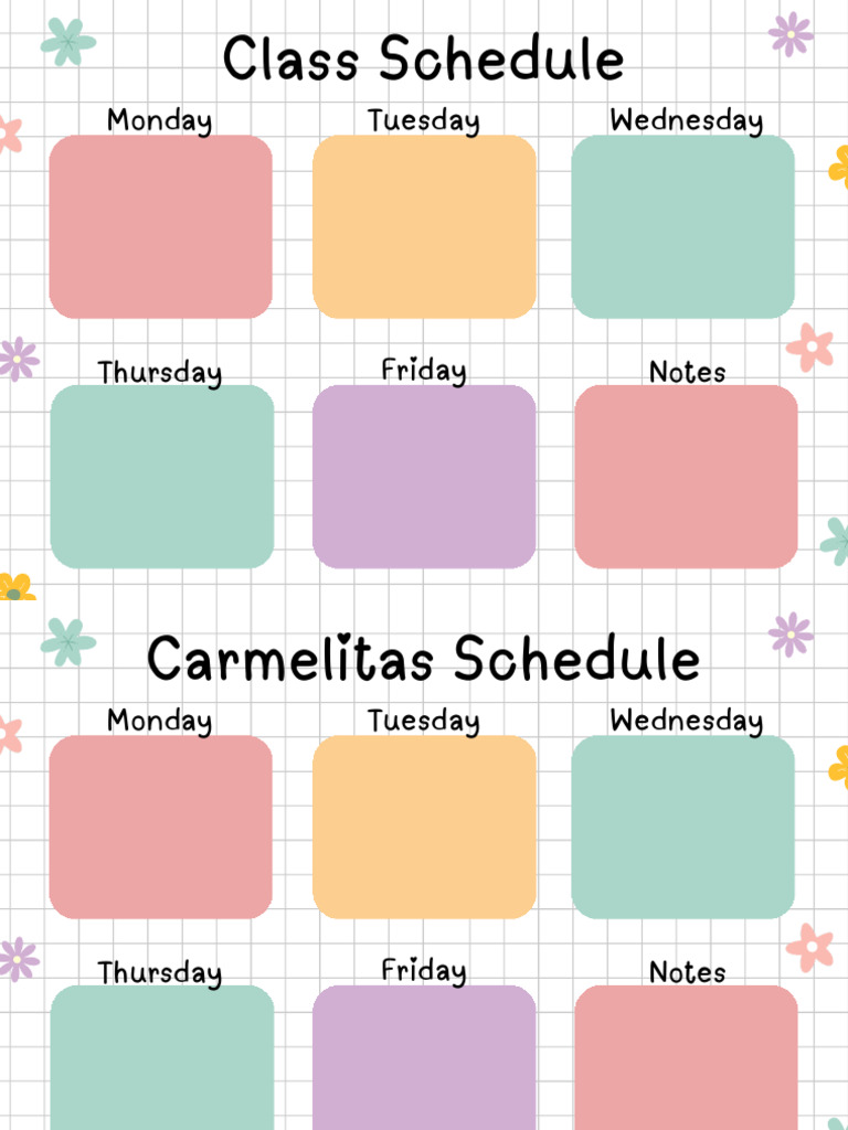 Cute Colorful Class Schedule 20251016 164243 0000 | PDF