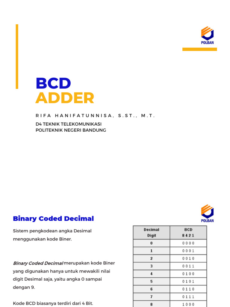 BCD Adder | PDF