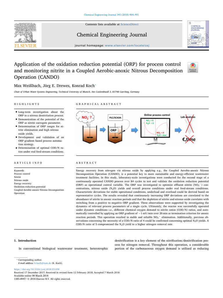 Application of The Oxidation Reduction Potential ORP For P - 2018 ...