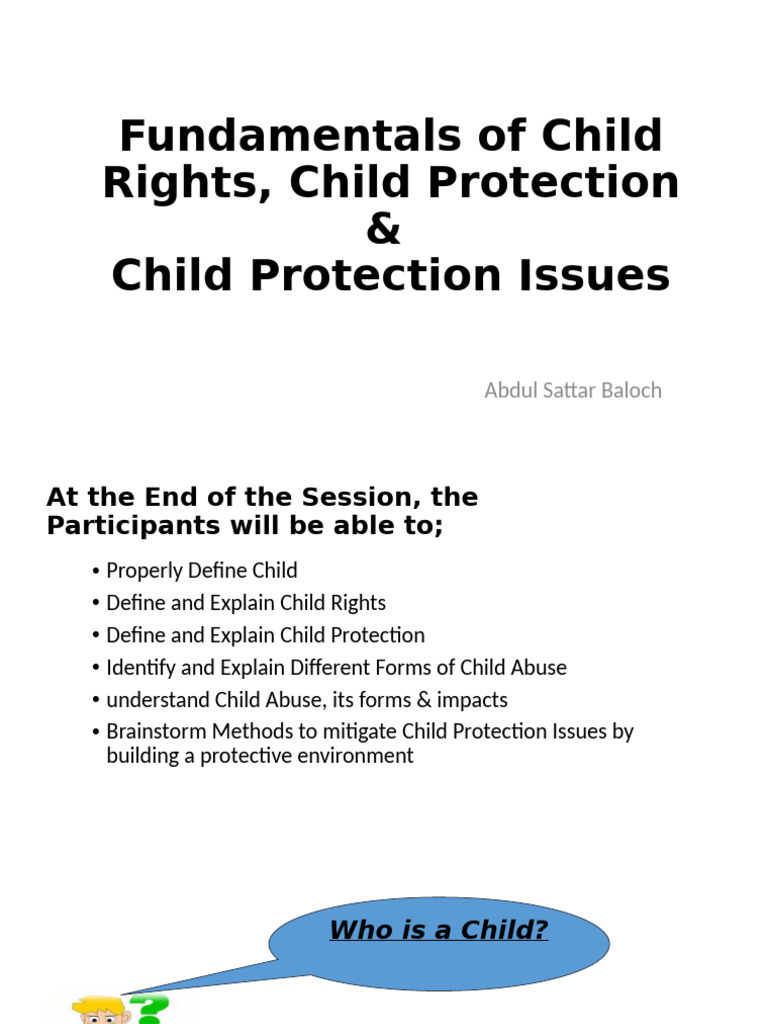 On Fundamentals of Child Rights & Child Protection | PDF | Child Abuse ...