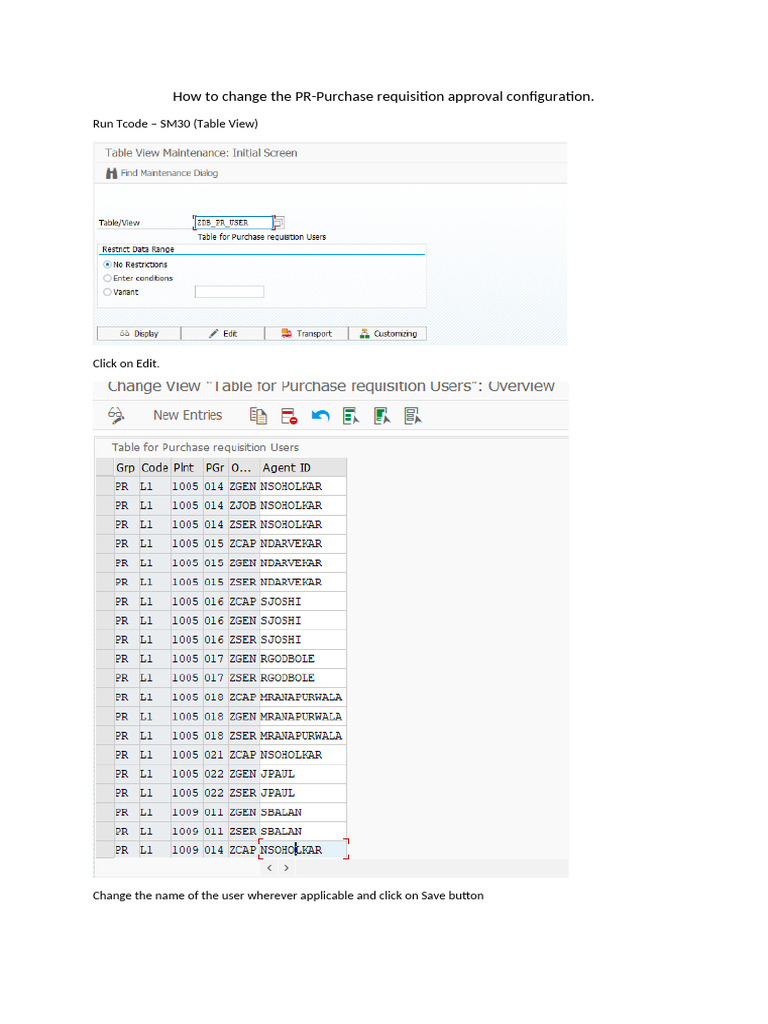 How To Change The PR Approval Configuration | PDF