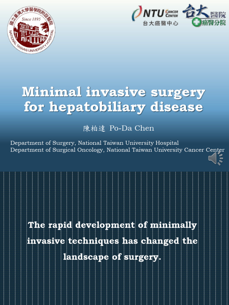Handout 7-2 - Hepatobiliary System Disease Minimal Invasive Treatments ...